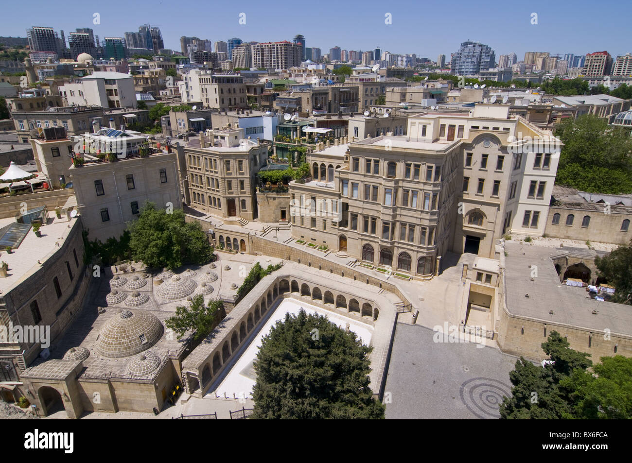 View from the Maiden Tower over the Old City of Baku, UNESCO World ...