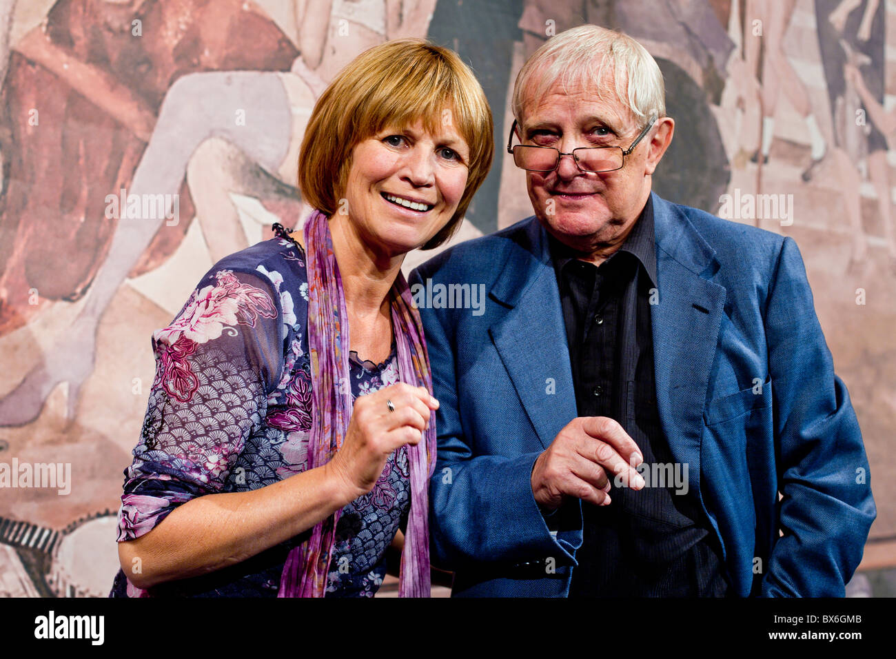 Jiri Suchy, Czech novelist, poet, singer, musician, Jitka Molavcova ...