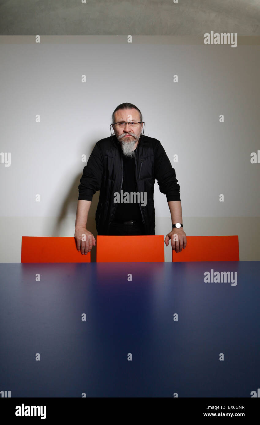 Renowned Czech architect Roman Koucky poses in his studio in Prague ...