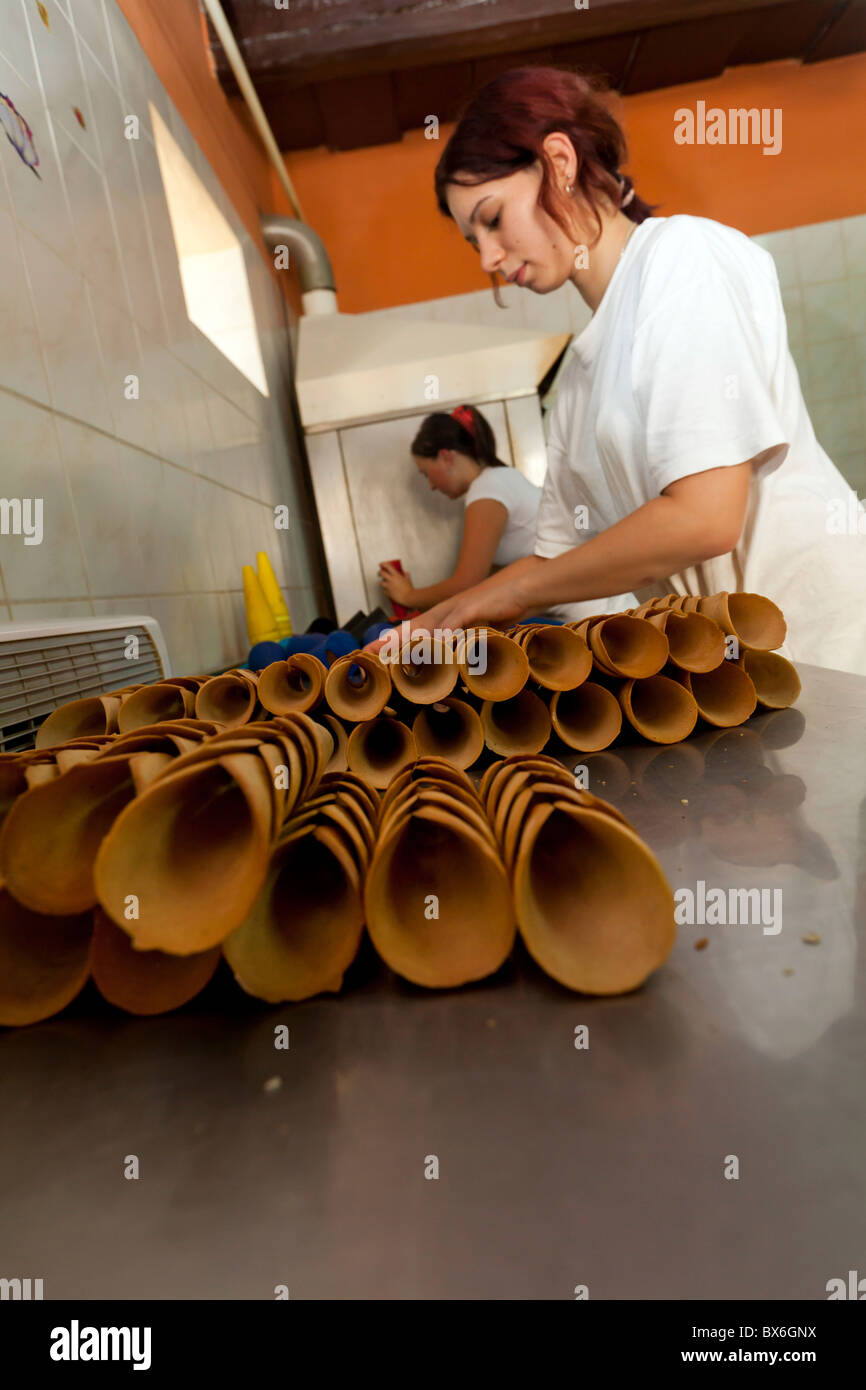 Stramberk Ears, bakery, Stramberk, production Stock Photo - Alamy