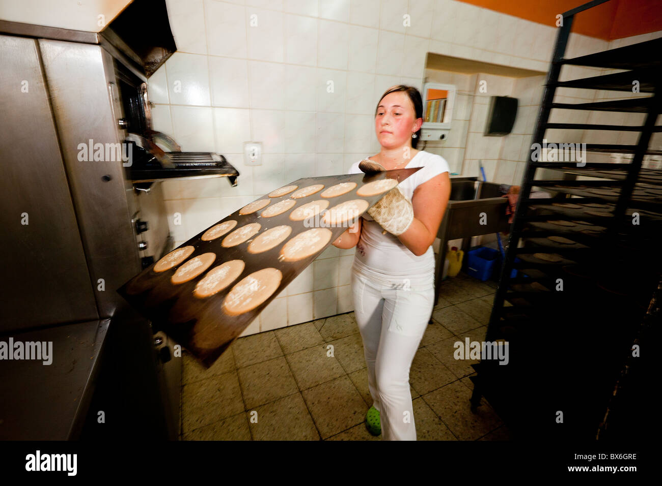 Stramberk Ears, bakery, Stramberk, production Stock Photo - Alamy