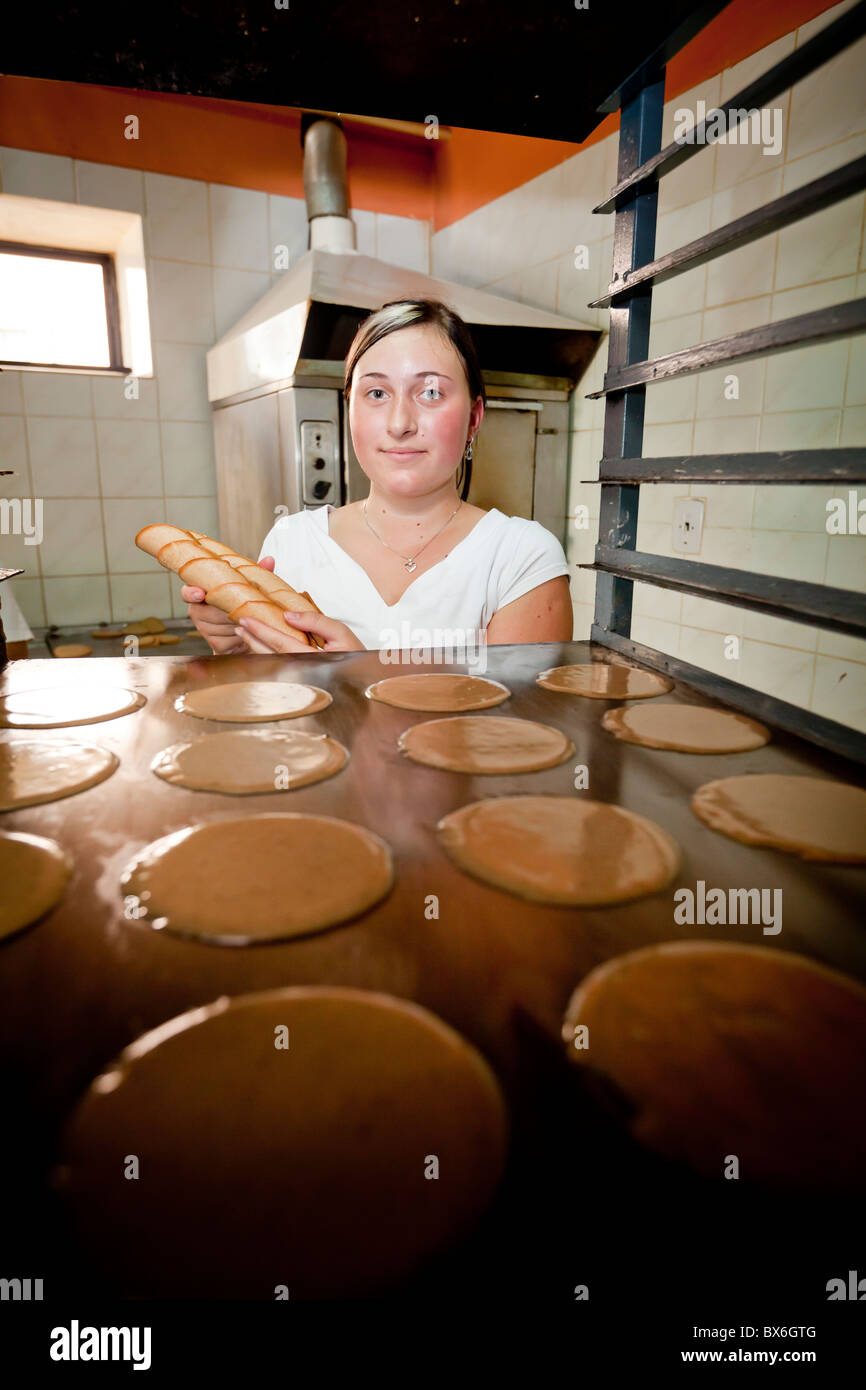 Stramberk Ears, bakery, Stramberk, production Stock Photo - Alamy