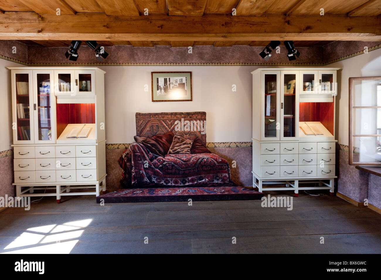 room, sofa, couch, Sigmund Freud, psychoanalyst, native house, Pribor ...