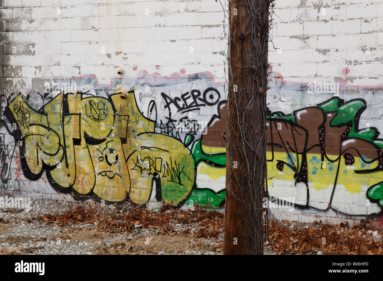 Graffiti Art along the B-Line trail in Bloomington, Indiana. Street art ...
