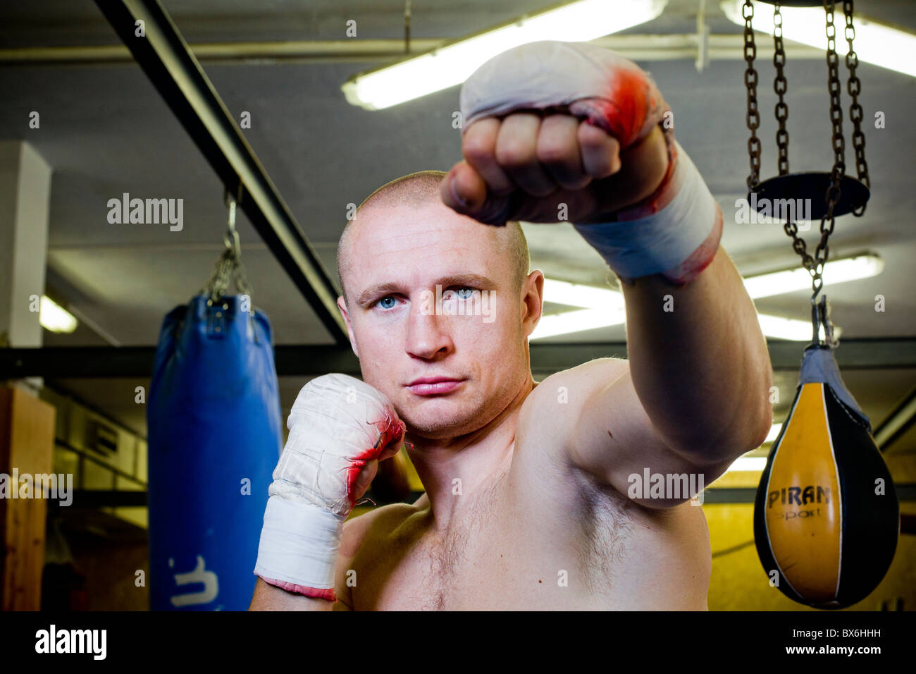 Poses in a boxing ring in usti nad labem hi-res stock photography and ...