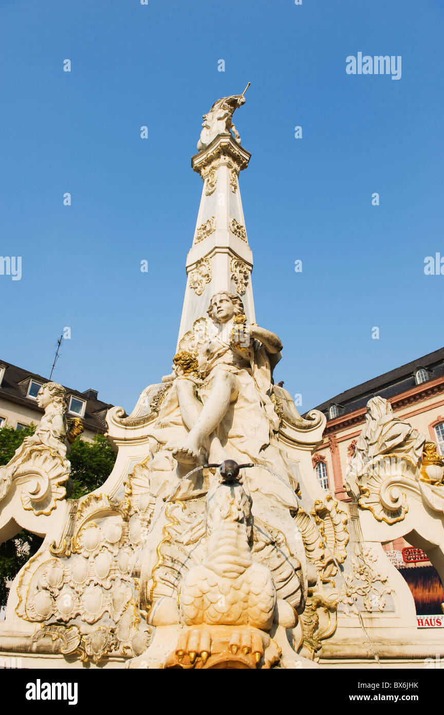 Water fountain, Trier, Rhineland, Germany, Europe Stock Photo - Alamy