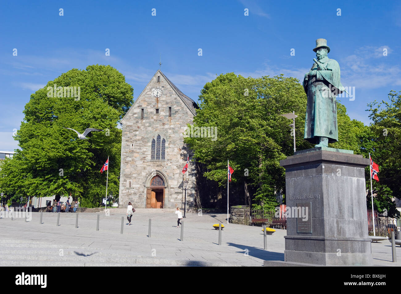 Statue of Alexander Kielland, Stavanger Cathedral, Stavanger, Norway ...