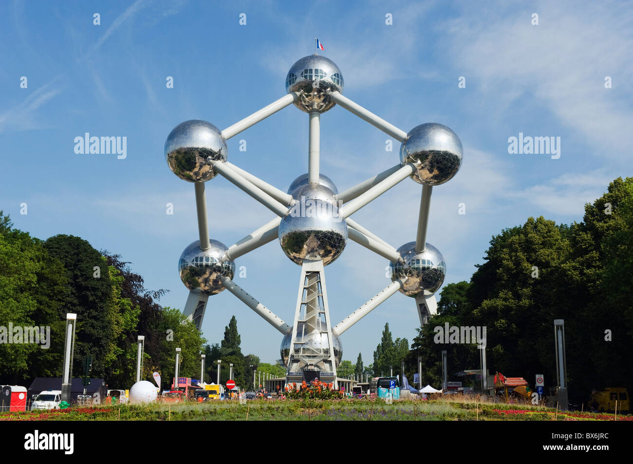 1958 World Fair, Atomium model of an iron molecule, Brussels, Belgium ...
