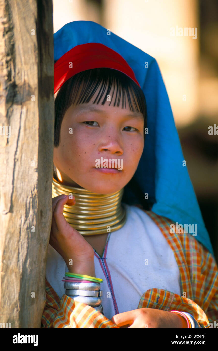 Padaung girl, Inle Lake, Shan State, Myanmar (Burma), Asia Stock Photo ...