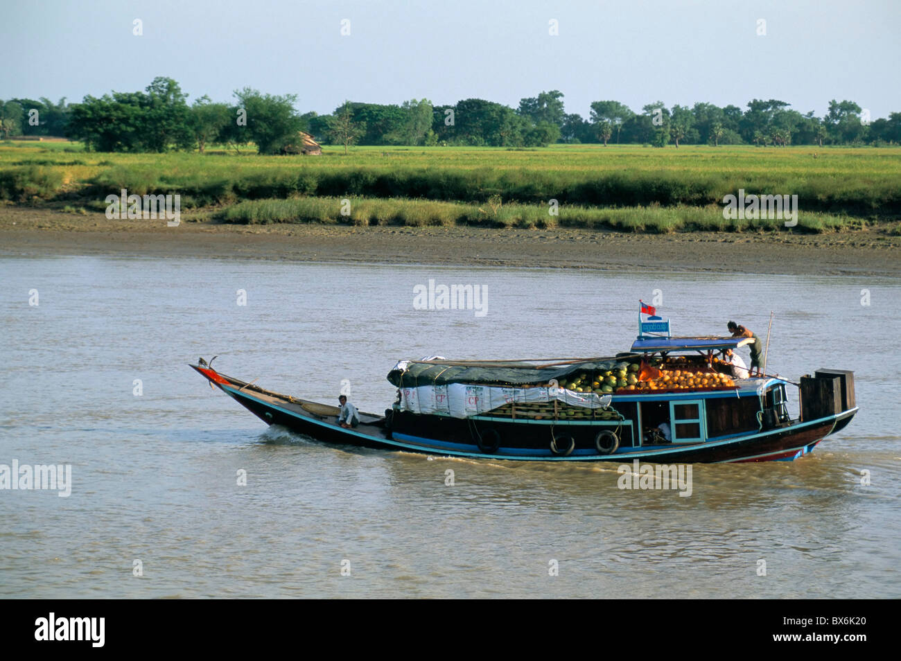 Ayeyarwaddy (Irrawaddy) River delta, Myanmar (Burma), Asia Stock Photo ...