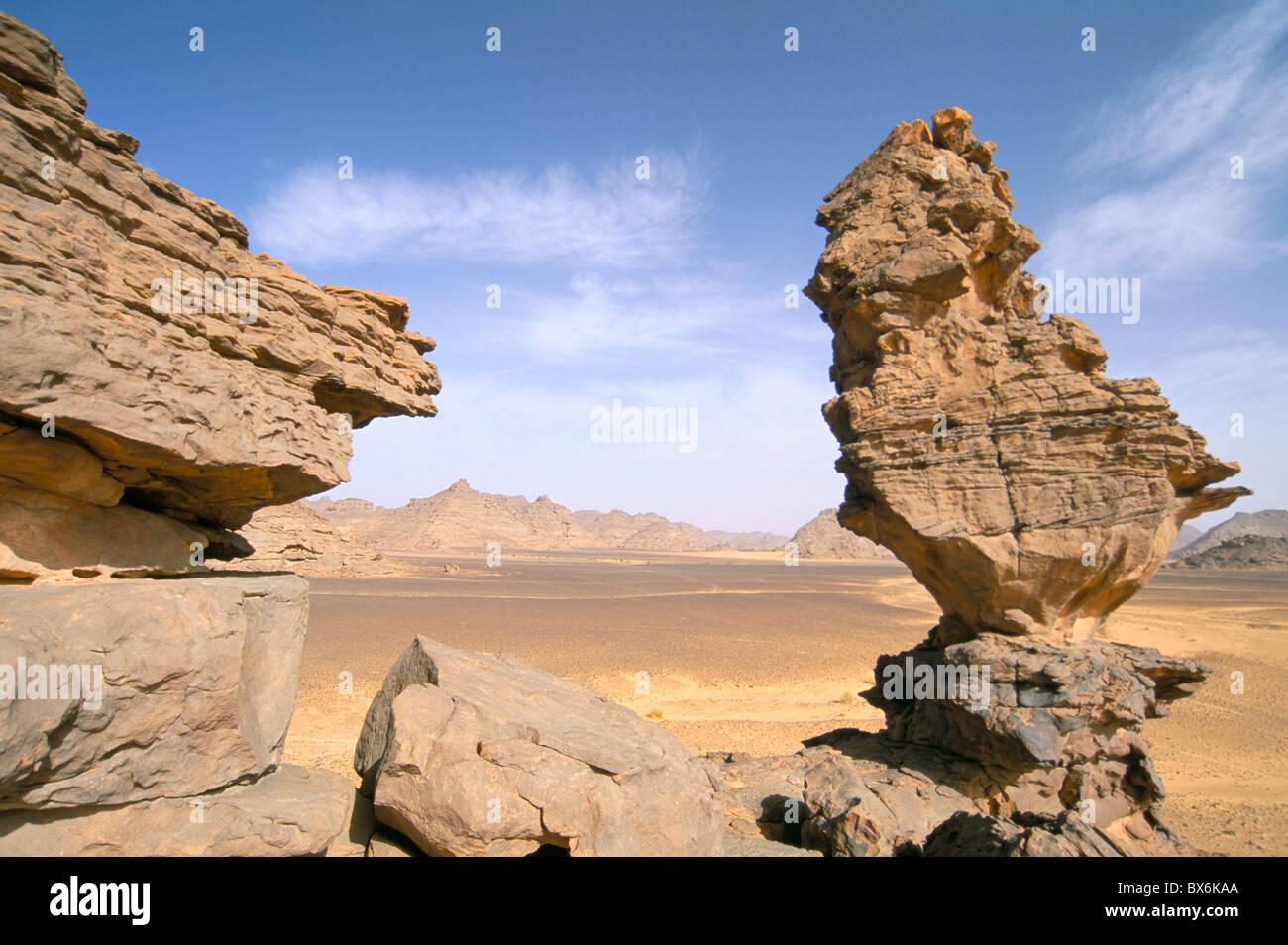 Akakus, Sahara desert, Fezzan, Libya, North Africa, Africa Stock Photo ...