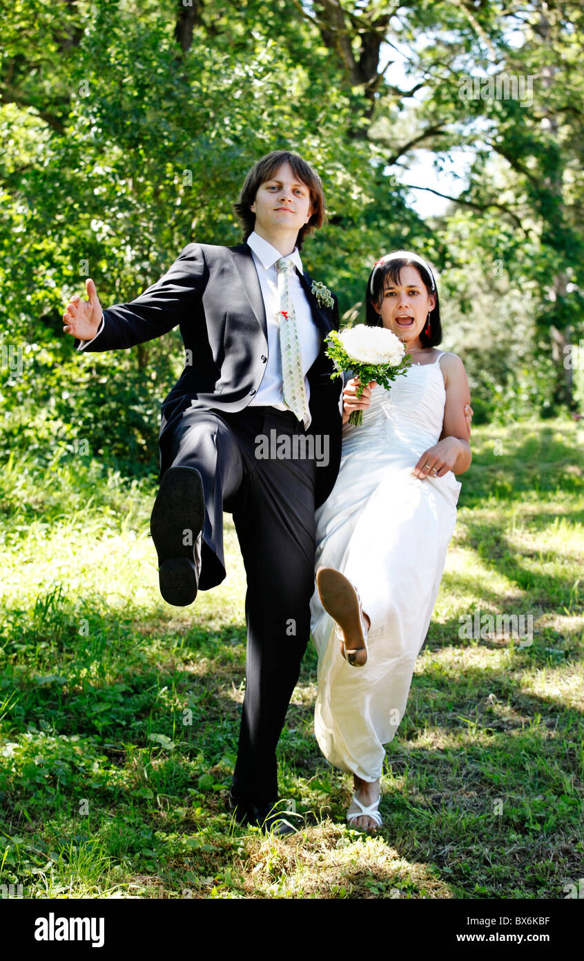 A bride and a groom at their wedding. (CTK Photo/Josef Horazny Stock ...