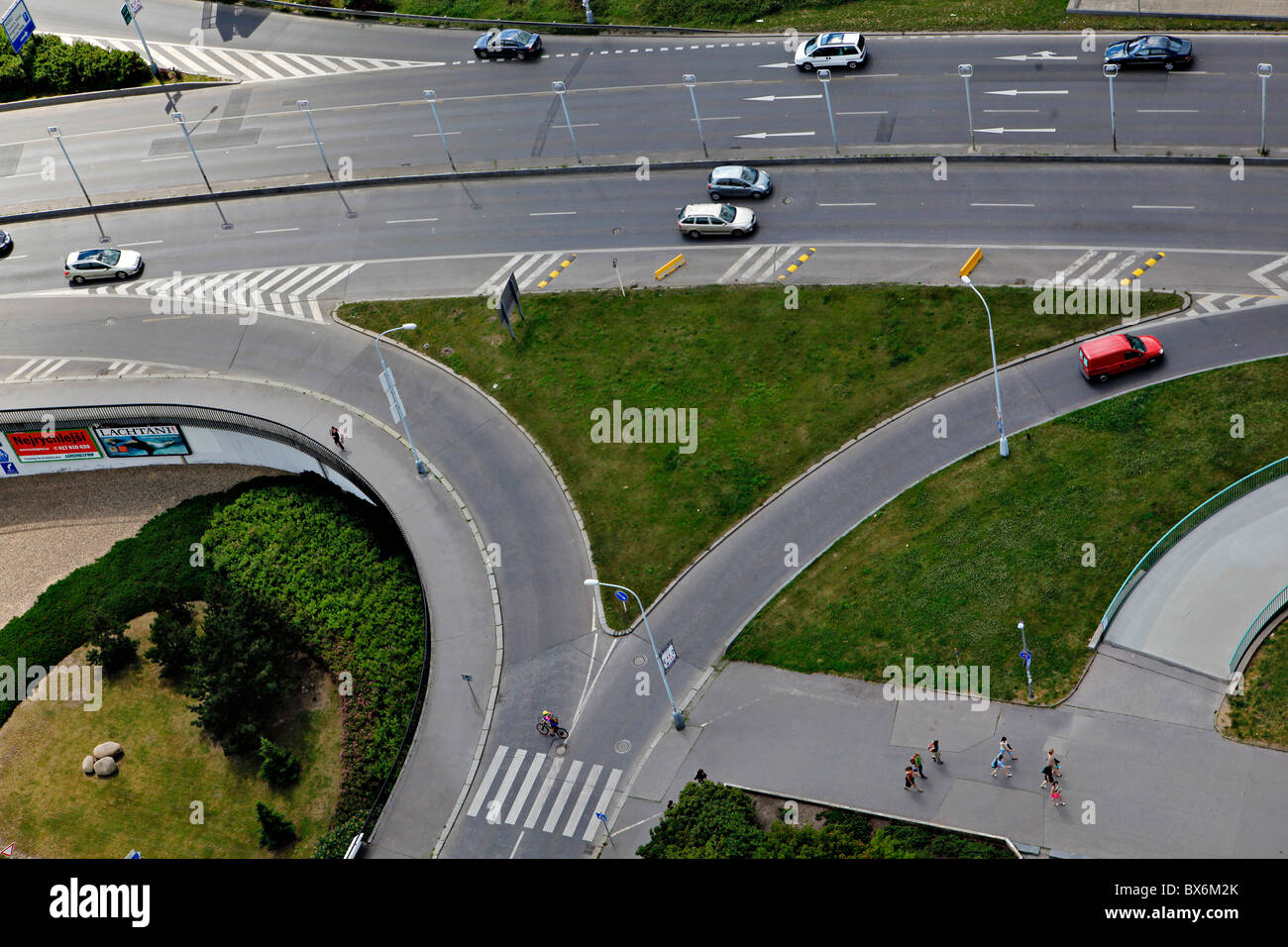 motorway, highway, overpass, bridge, cars,city transport Stock Photo ...
