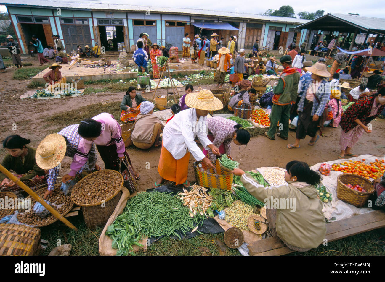 Market, Heho, Shan State, Myanmar (Burma), Asia Stock Photo - Alamy