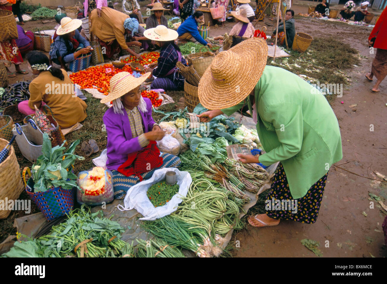 Market, Heho, Shan State, Myanmar (Burma), Asia Stock Photo - Alamy