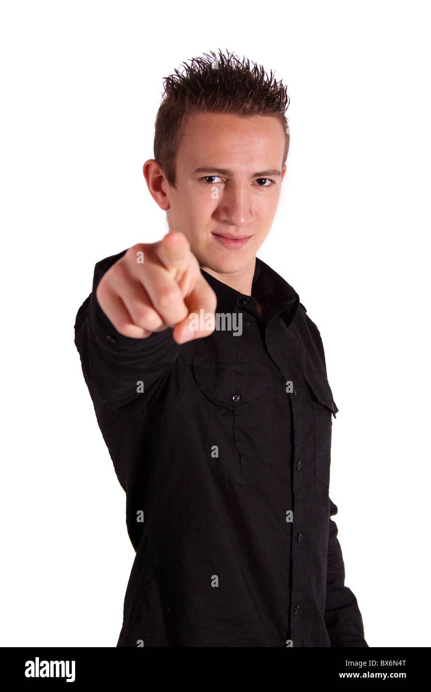 Person Pointing At Someone Else