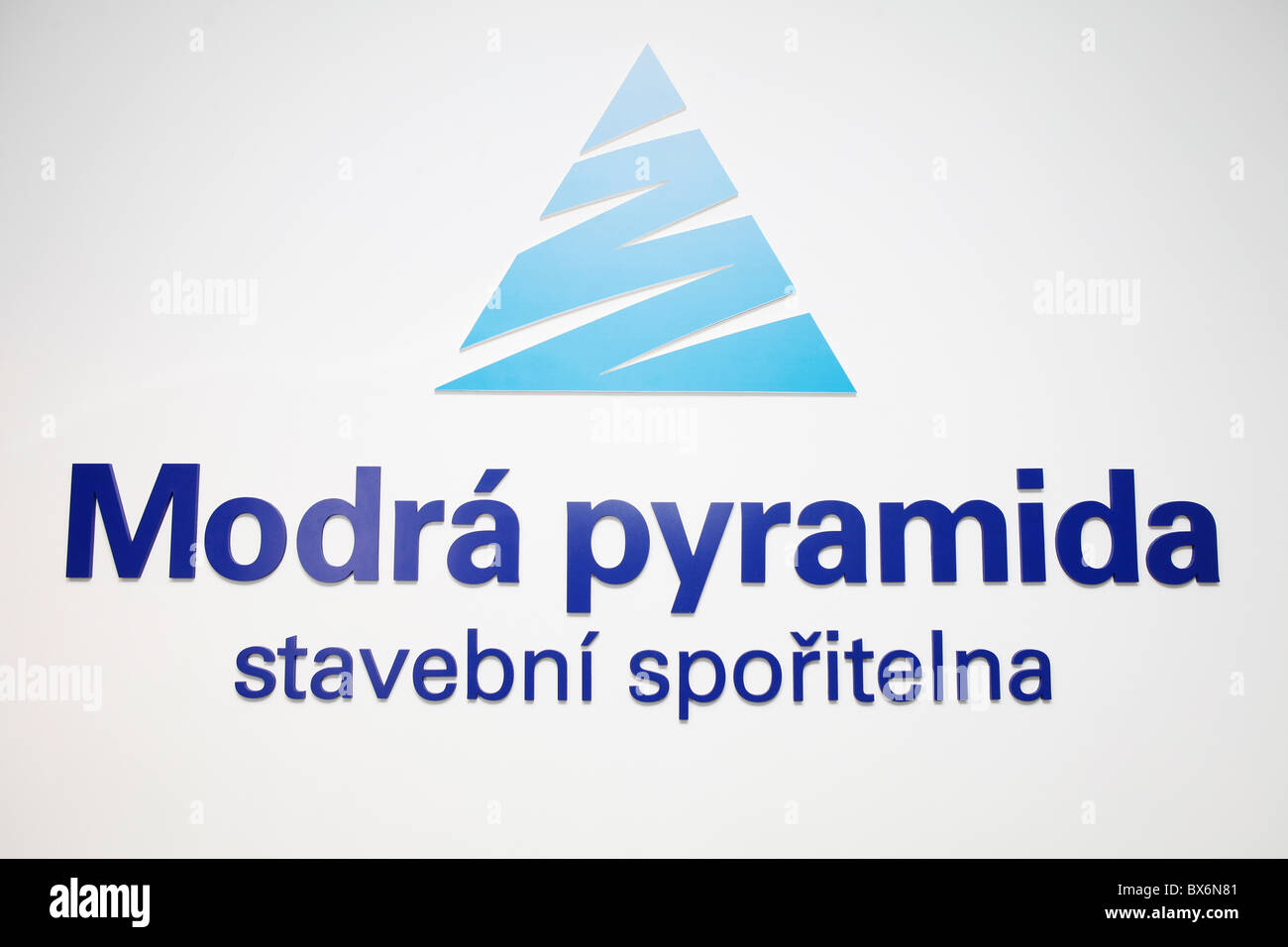 Logo of bank Modra pyramida. (CTK Photo/Martin Sterba Stock Photo - Alamy