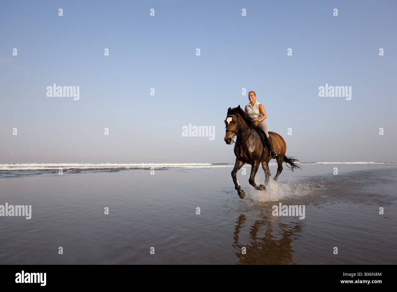 Horse riding at the beach, Kuta Beach, Bali, Indonesia, Southeast Asia ...