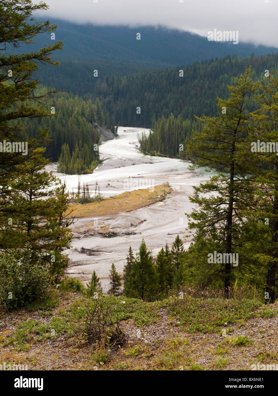 View from BC Highway 93 at Hector Gorge Viewpoint, Kootenay National ...