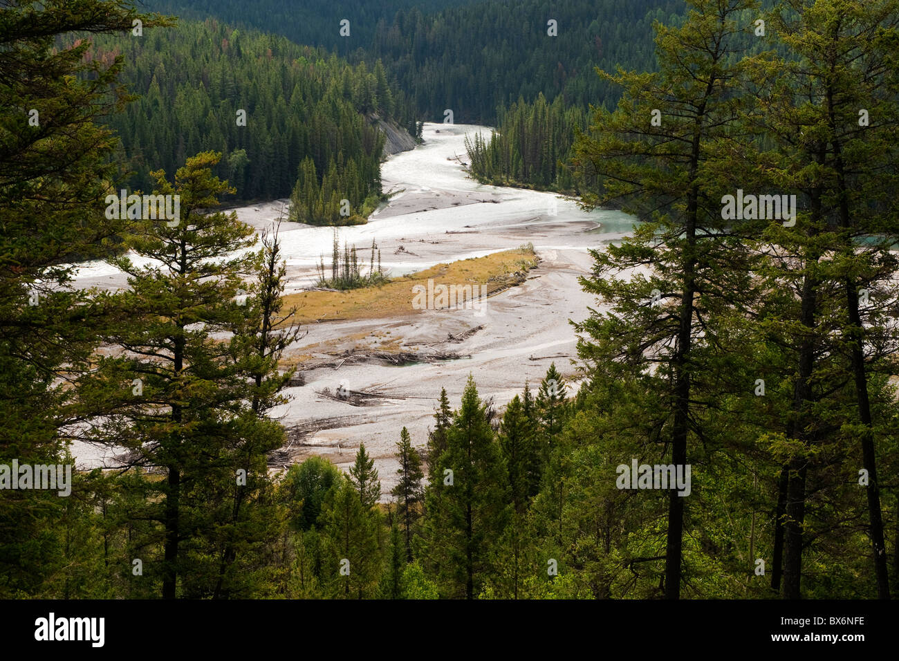 View from BC Highway 93 at Hector Gorge Viewpoint, Kootenay National ...