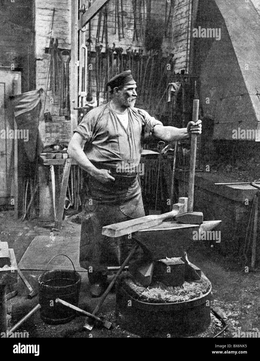 people, professions, smith, Germany, photograph by Waldemar ...