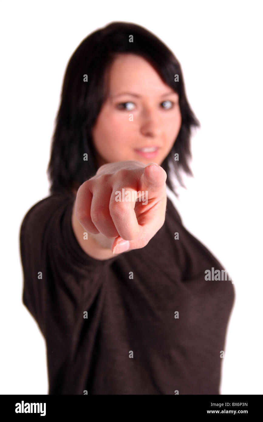 Person Pointing At Someone Else