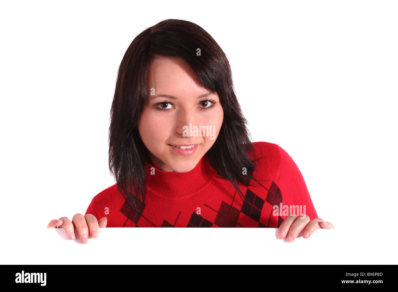 Girl behind the wall Cut Out Stock Images & Pictures - Alamy