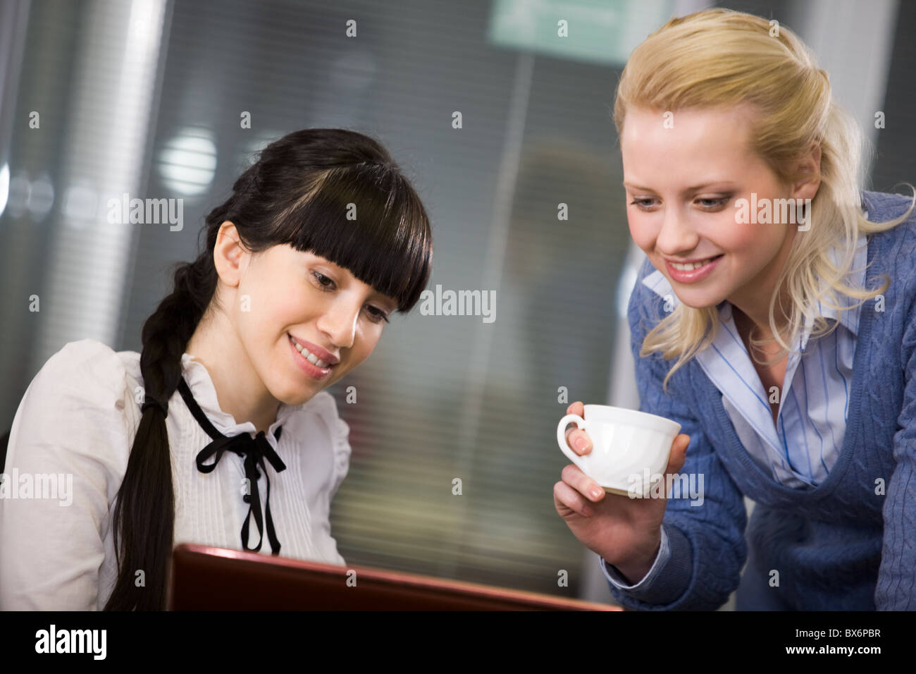 Beautiful pretty female employees hi-res stock photography and images ...