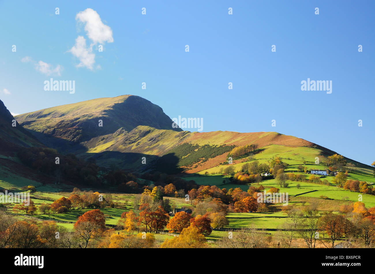 Robinson, High Snab and the Newlands valley in autumn in the English ...