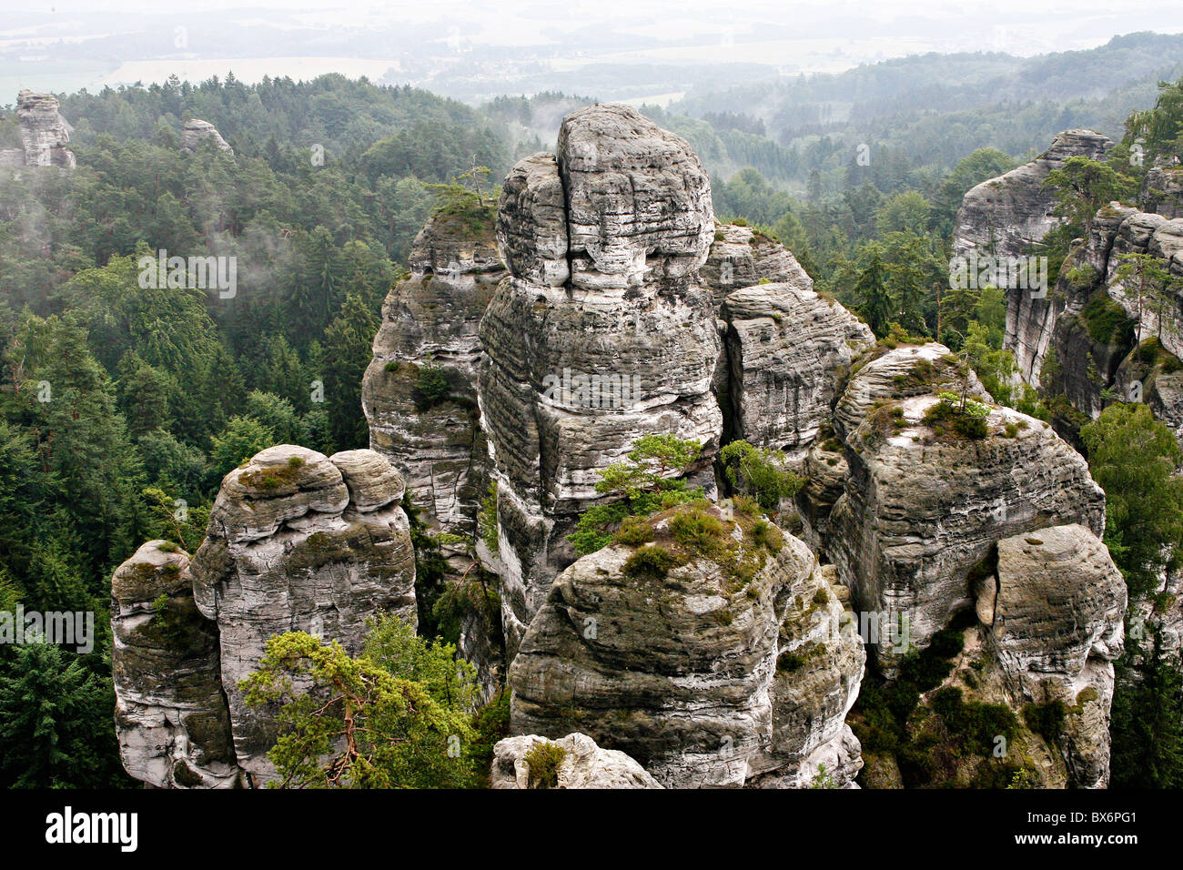 Czech Republic - Bohemia, rock formations at Czech Paradise Stock Photo ...