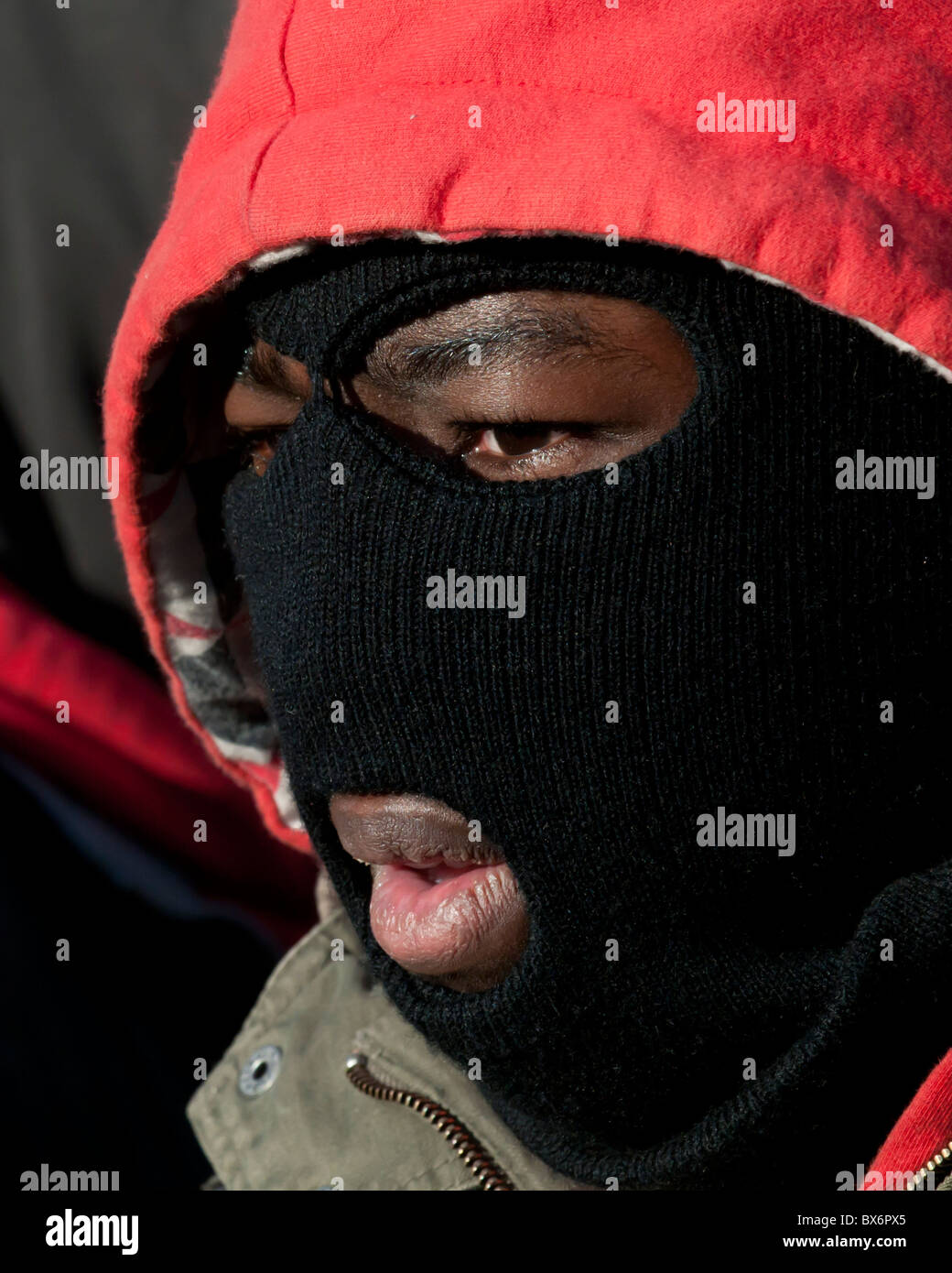 Balaclava protest hi-res stock photography and images - Alamy