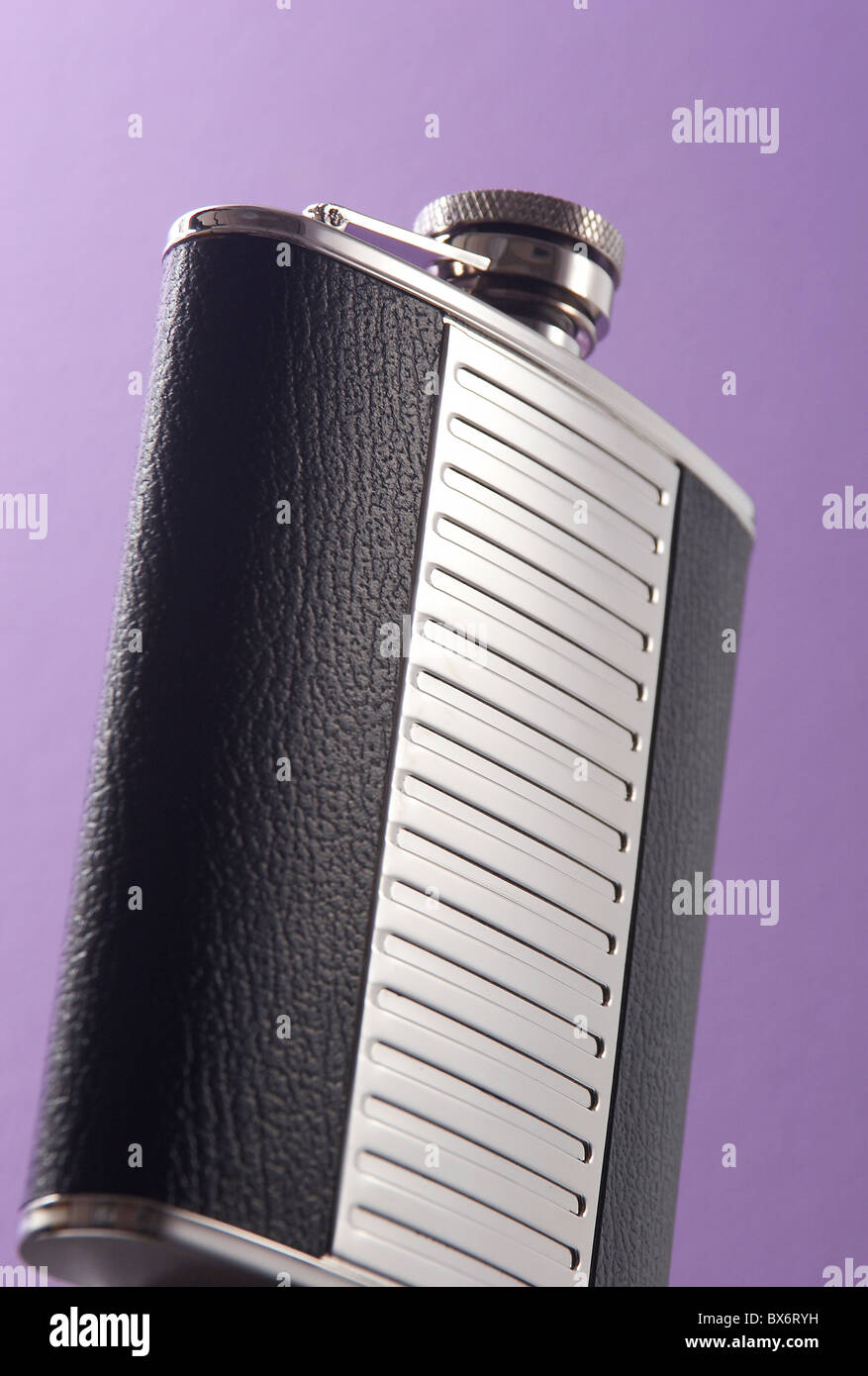 Studio shot of a hip flask Stock Photo - Alamy