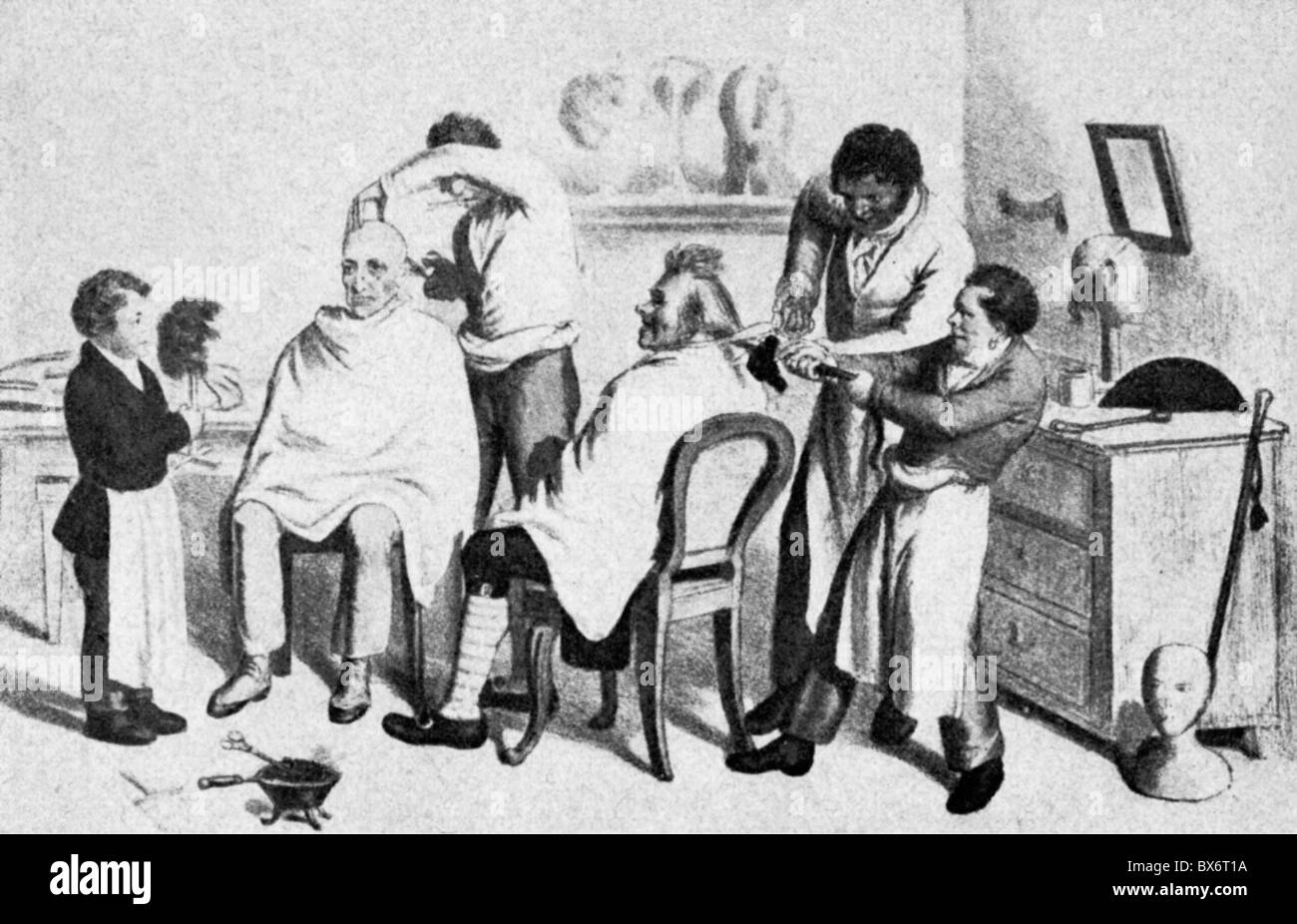 19th century barber shop hi-res stock photography and images - Alamy