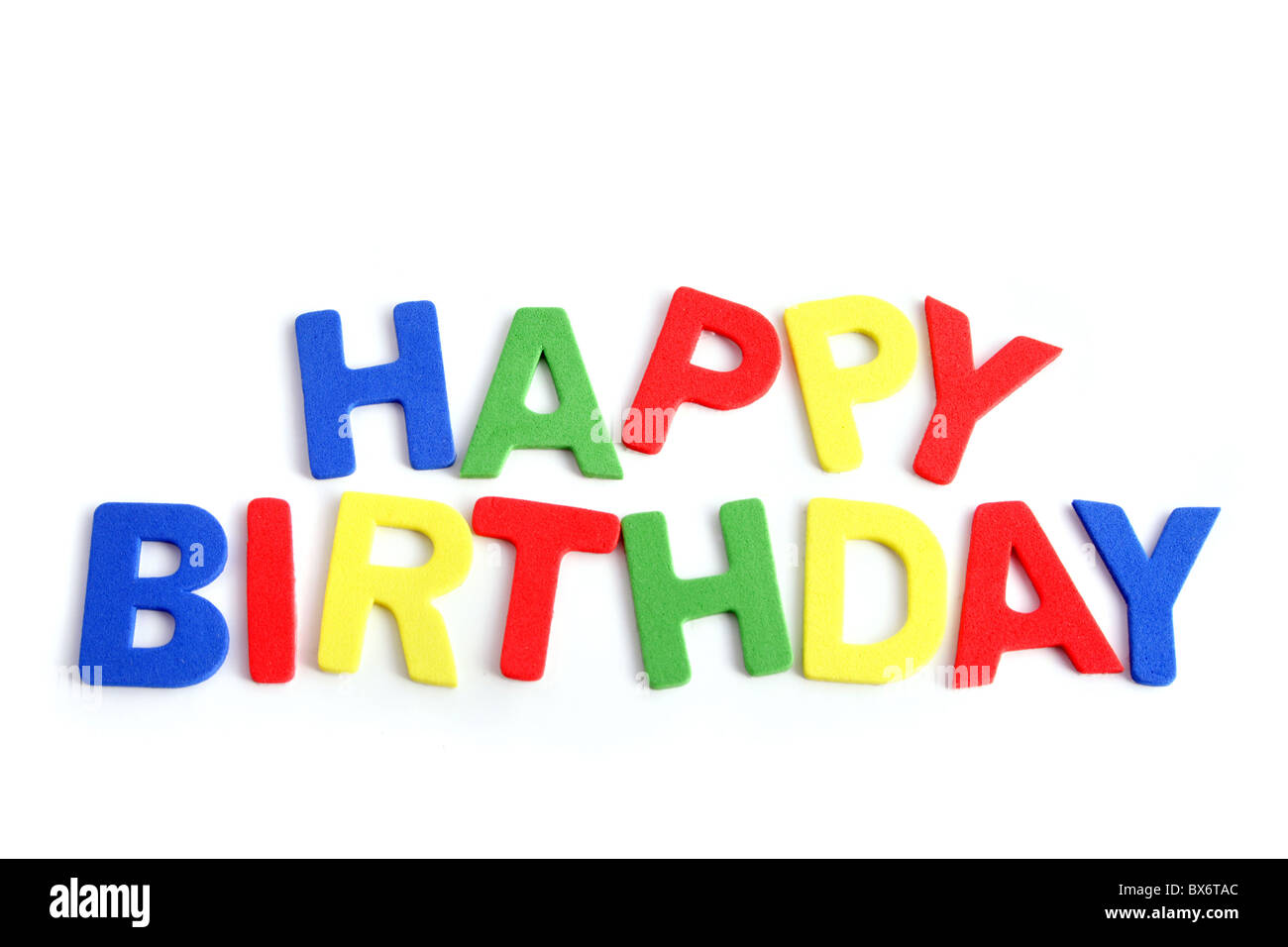 Happy birthday letters Cut Out Stock Images & Pictures - Alamy