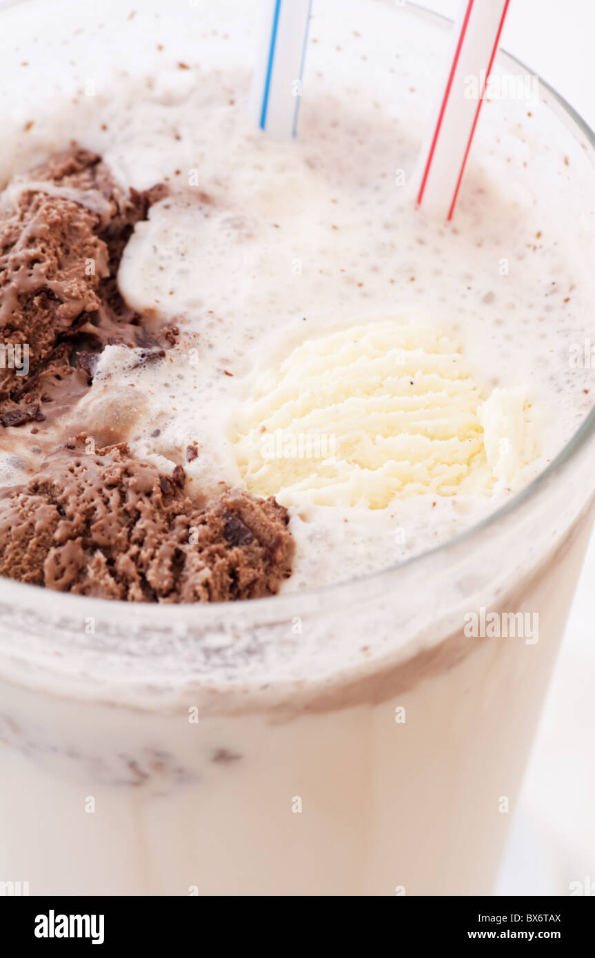 Frothy chocolate milkshake hi-res stock photography and images - Alamy