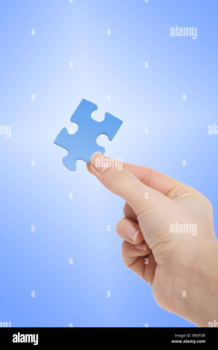 White blue puzzle hi-res stock photography and images - Alamy
