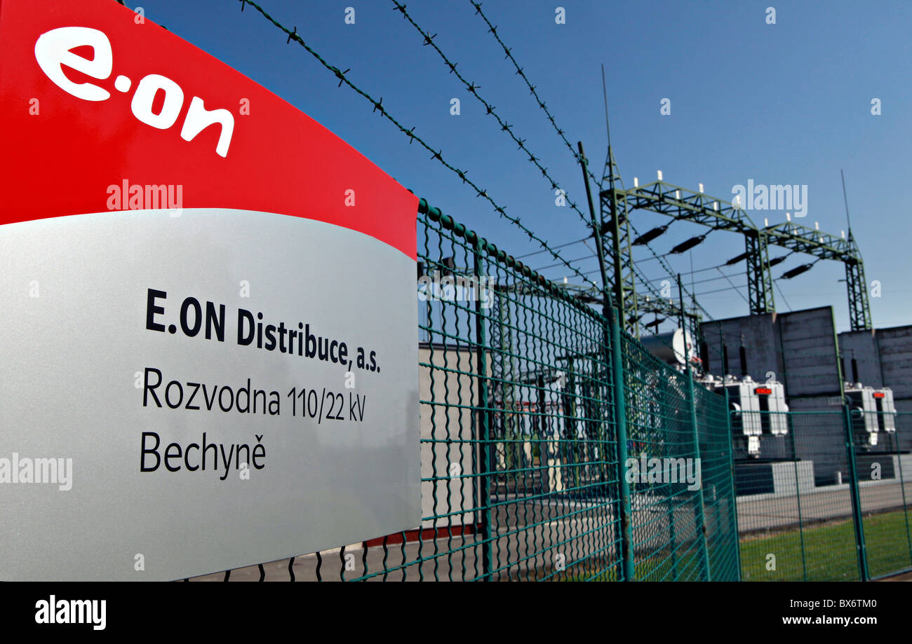 substation, E.ON Distribution company, electricity Stock Photo - Alamy