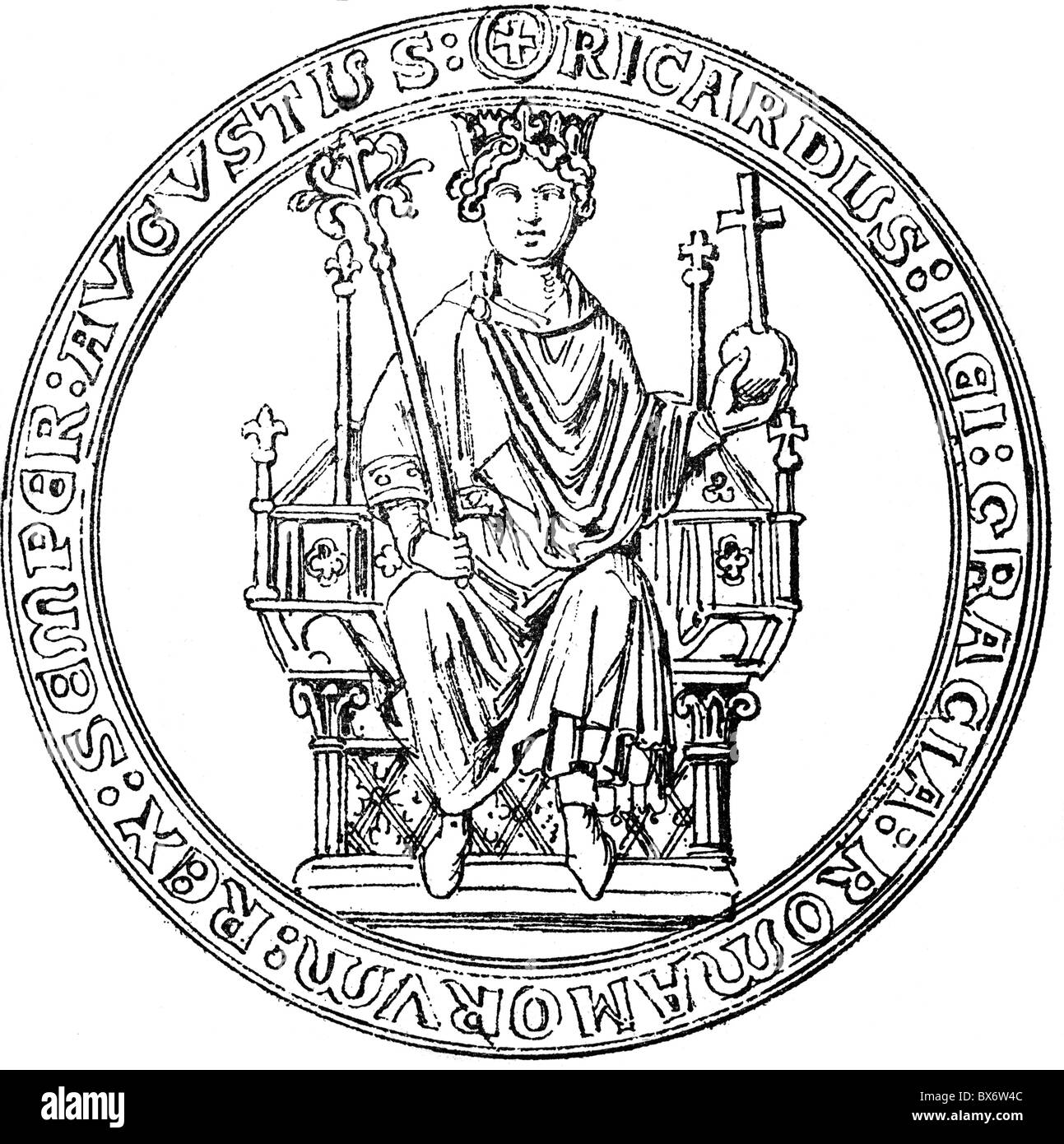 Seal of king richard Black and White Stock Photos & Images - Alamy