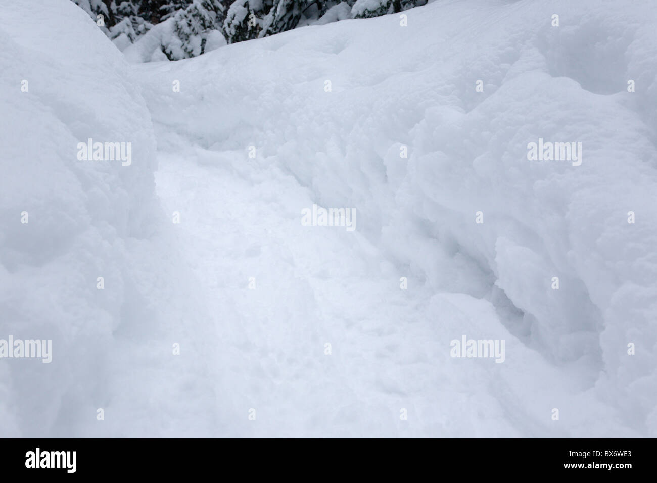 Hancock Loop Trail during the winter months in the White Mountains, New ...
