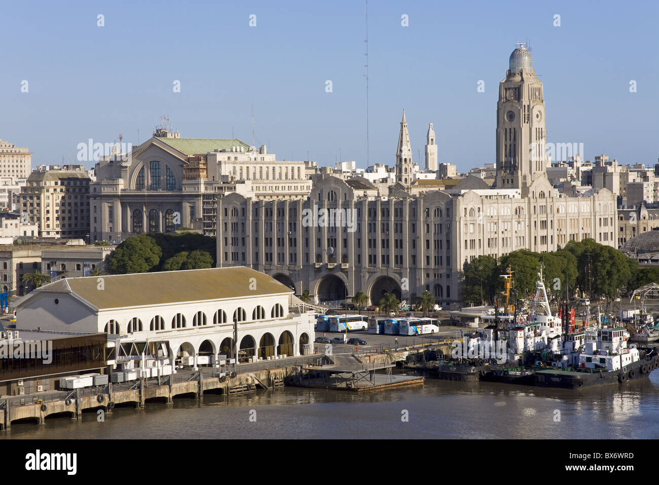 Terminal building in Port of Montevideo, Uruguay, South America Stock ...