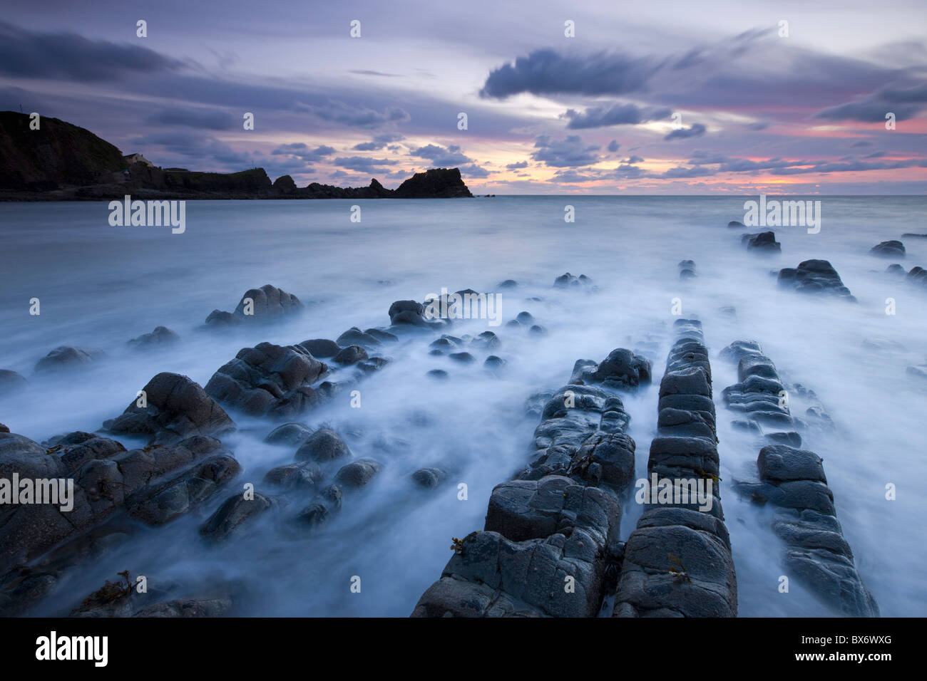 Hartland quay dusk from rocky hi-res stock photography and images - Alamy