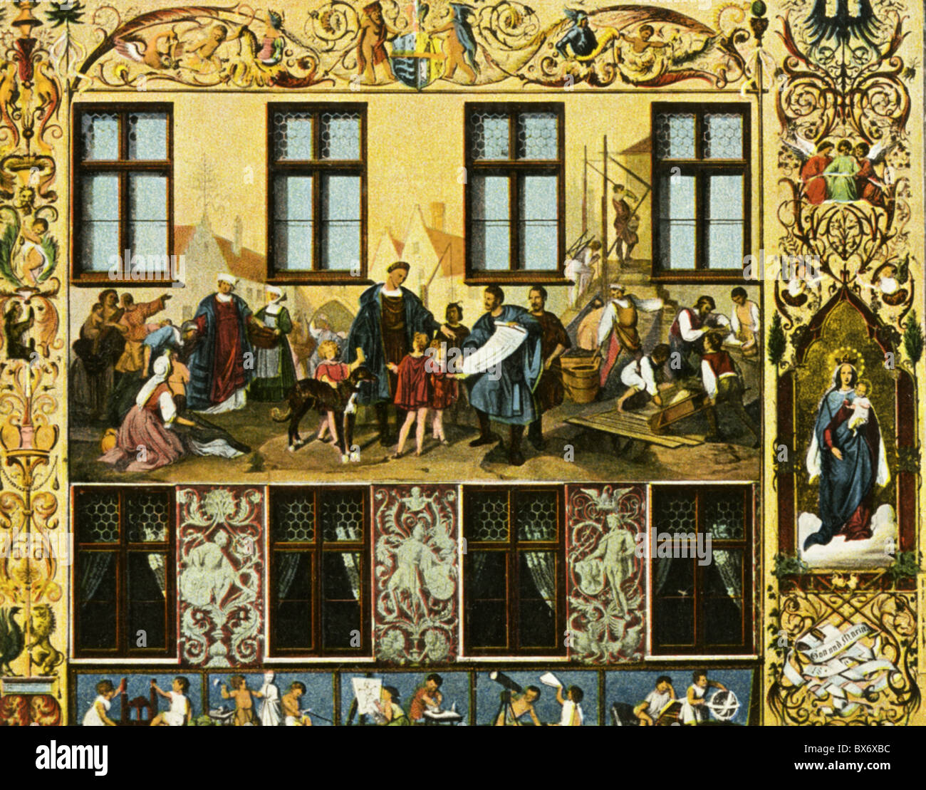 geography / travel, Germany, Augsburg, Fugger Houses, Maximilianstrasse ...