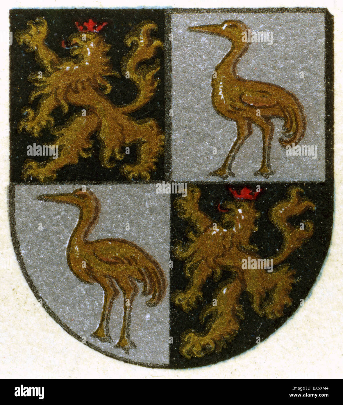 heraldy, coat of arms, Germany, Reuss, national coat of arms, colour ...