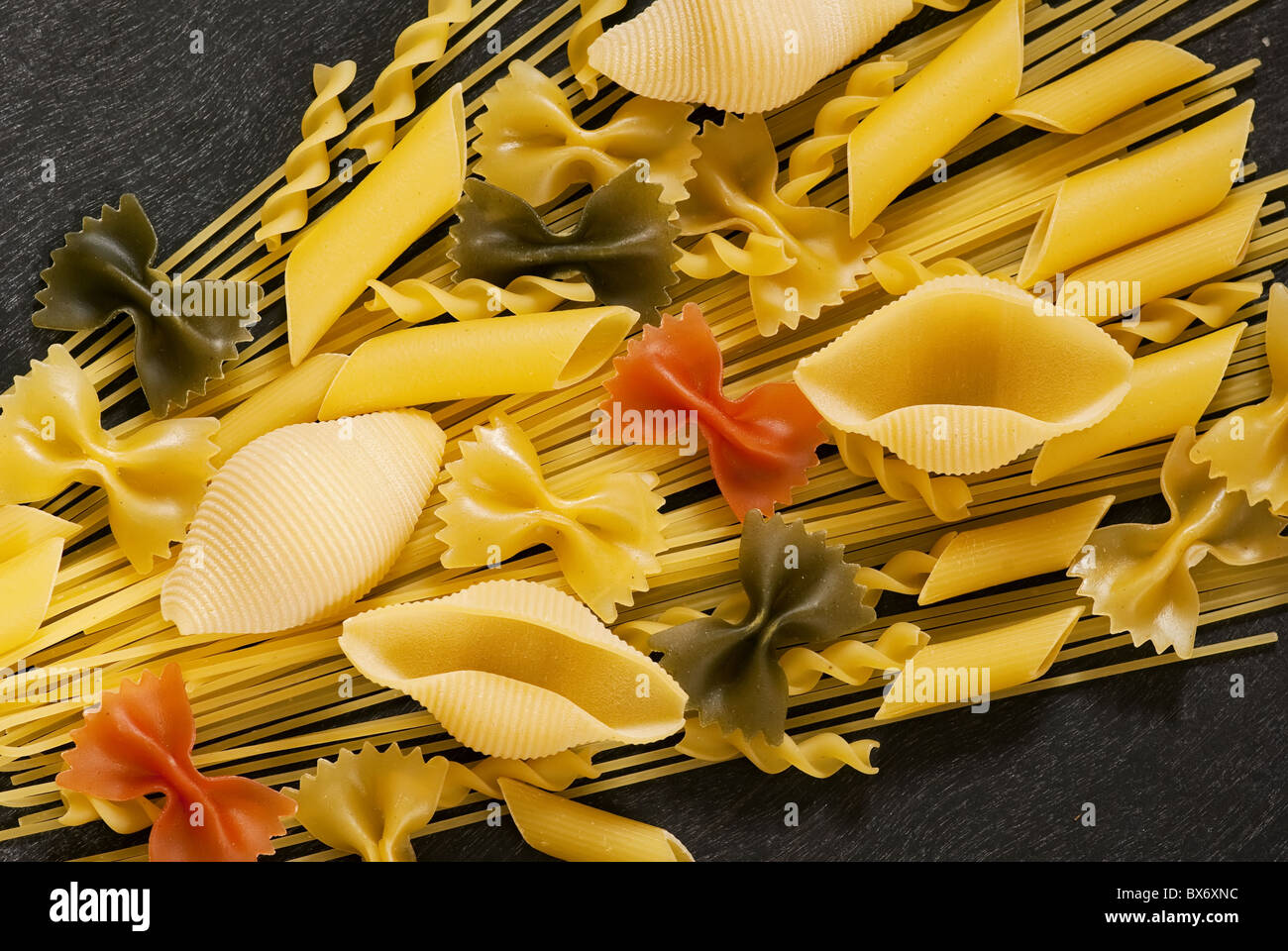Punch of flower with Italian paste as closeup on wood Stock Photo - Alamy