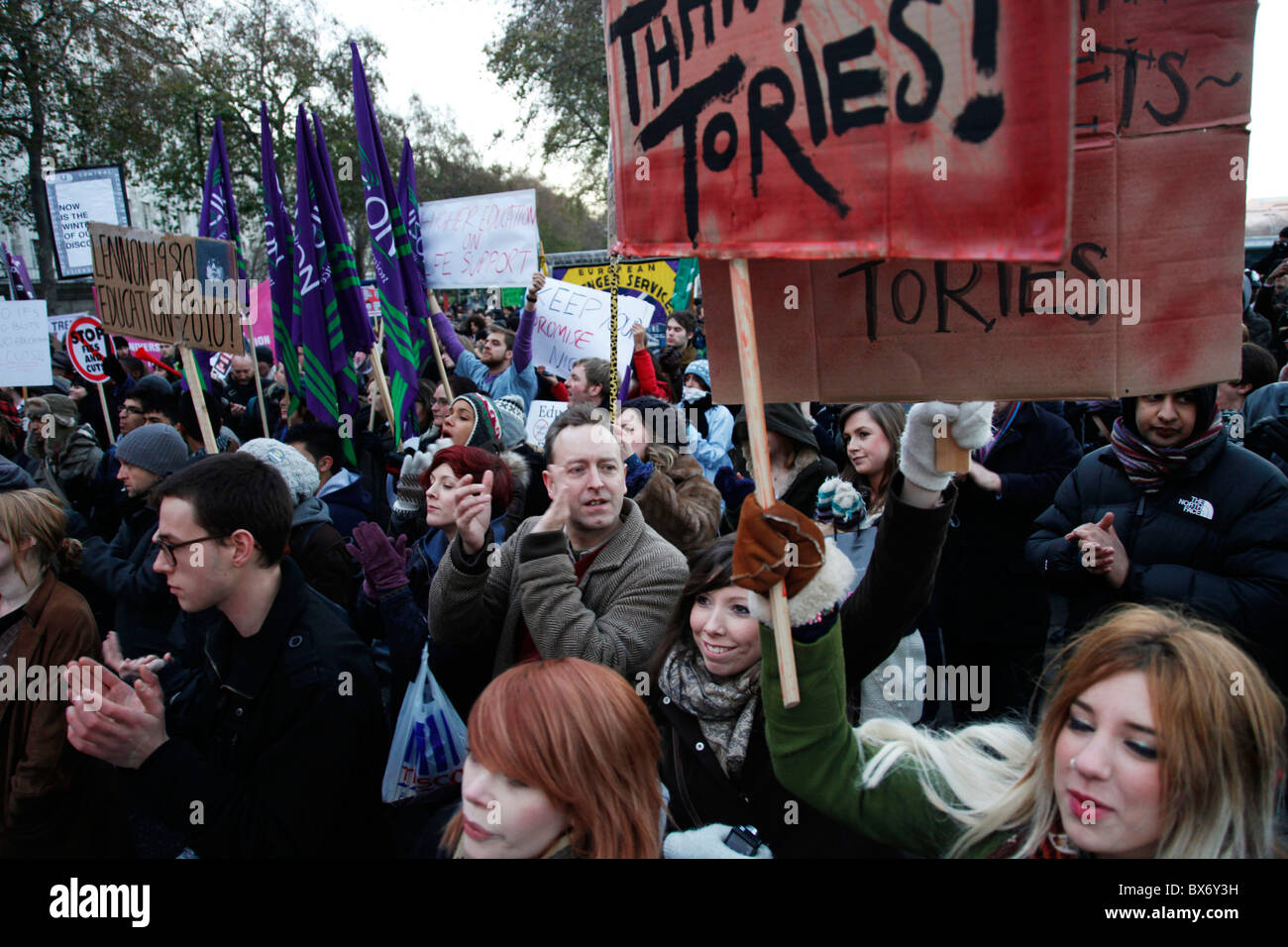 National student demonstration in London, protesting against tuition ...