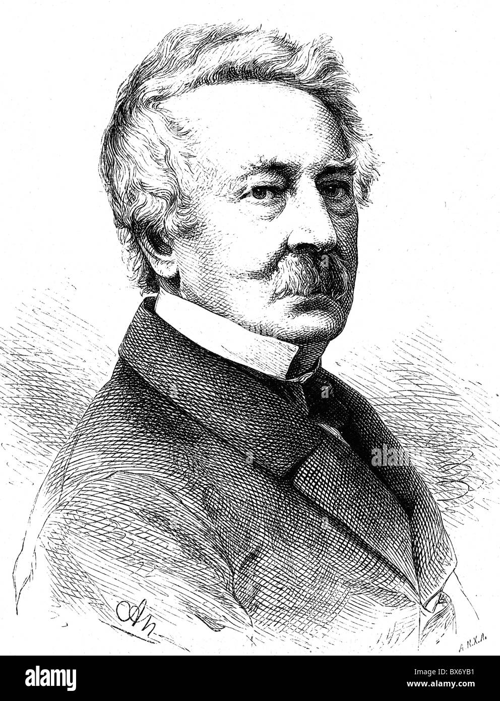 Stromeyer, Louis, 6.3.1804 - 15.6.1876, German surgeon, portrait, wood ...