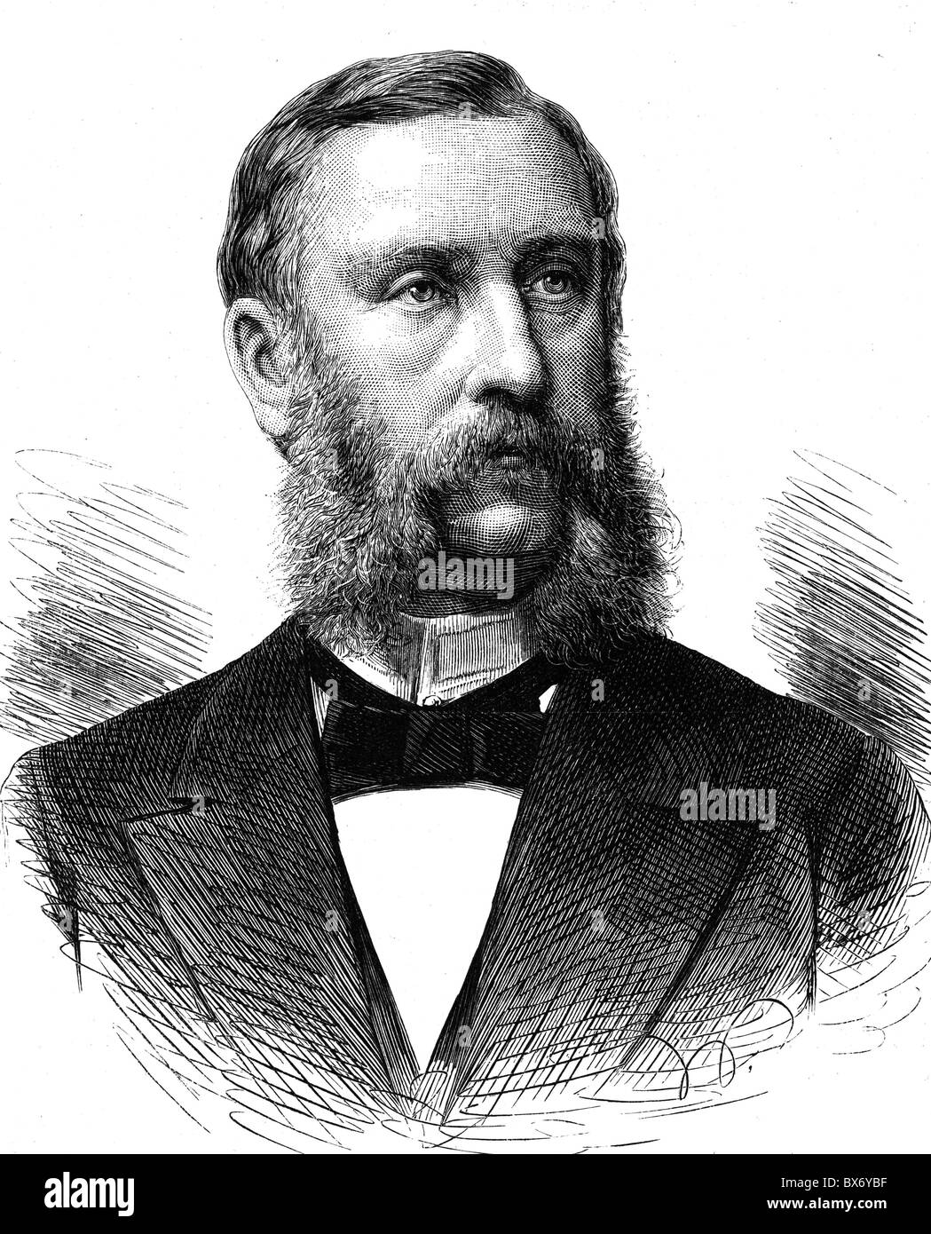 Tessendorf, Hermann, 1831 - 1895, German jurist, portrait, wood ...