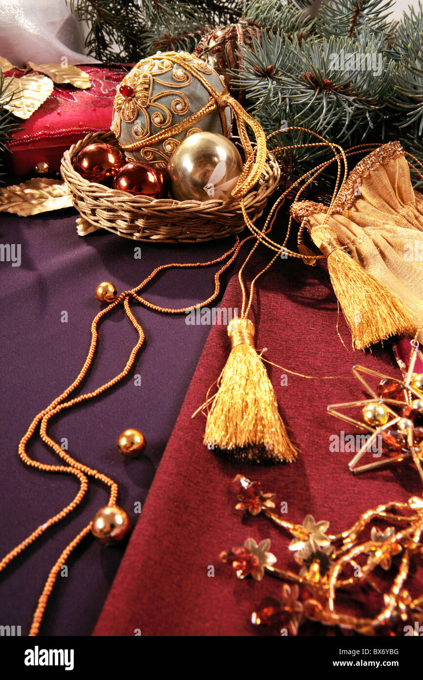 Image of elegant simple christmas objects Stock Photo - Alamy