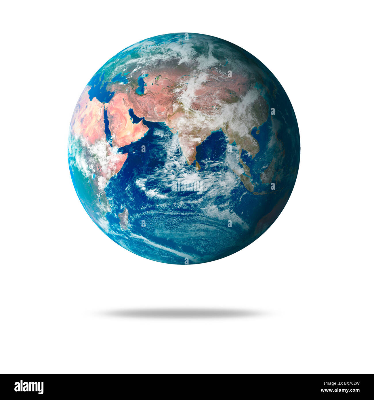 Our own earth over a white background. Maps comes from earthobservatory ...