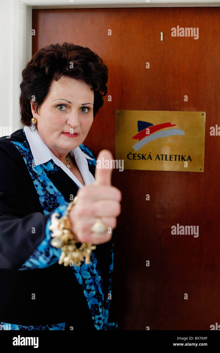 Helena Fibingerova, Czech athlete, weight putter, olympic medalist ...